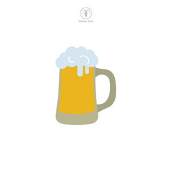 Beer mug icon symbol isolated on white background Vector Image