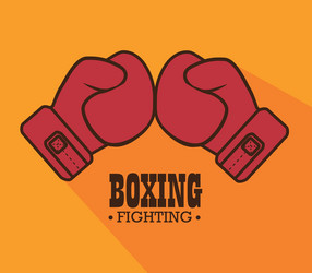Boxing gloves punch isolated Royalty Free Vector Image