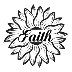 Christian floral art for print Royalty Free Vector Image