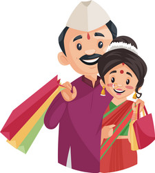 Indian marathi man cartoon Royalty Free Vector Image