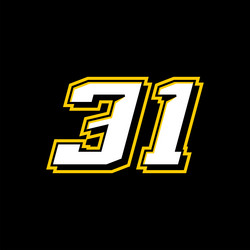 Racing number 1 design template Royalty Free Vector Image