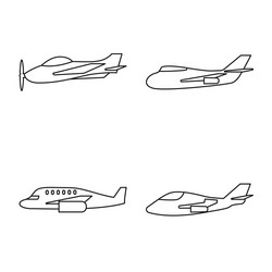 Small Plane Outline Vector Images (over 230)