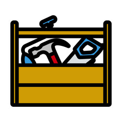 Handyman tool box Royalty Free Vector Image - VectorStock