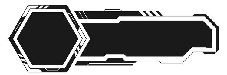 Futuristic HUD Box UI Element Royalty Free Vector Image