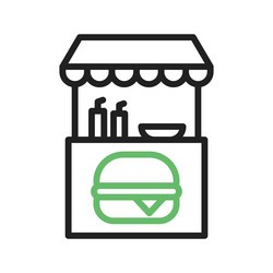 Burger stall icon image Royalty Free Vector Image