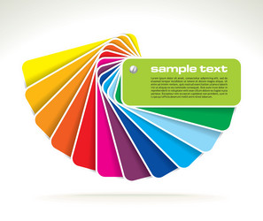 Colour spectrum tags Royalty Free Vector Image