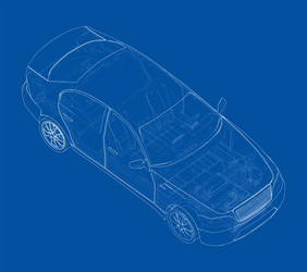 Electric Car Blueprint Drawing Vector Images (over 290)