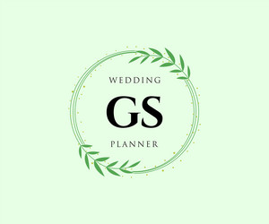 Gs initials letter wedding monogram logos Vector Image