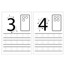 How to write number practice writing numbers wr Vector Image