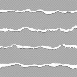 Snatched middle of transparent paper Royalty Free Vector