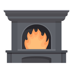 Furnace icon cartoon burning fire Royalty Free Vector Image