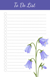 Daily planner note paper to do list template Vector Image