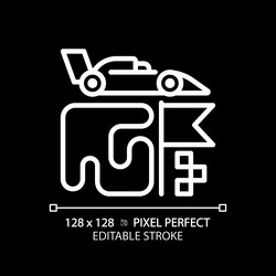 Grand prix formula one racing gradient linear icon