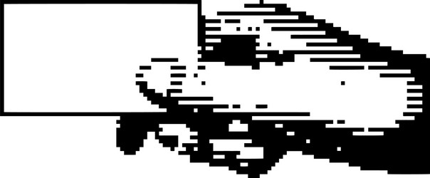 Black 8-bit right hand holding blank card Vector Image