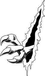Outlined monster claws Royalty Free Vector Image