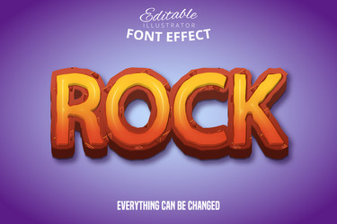 Start text editable font effect Royalty Free Vector Image