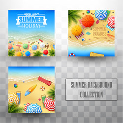 Tropical beach background Royalty Free Vector Image