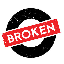 Broken rubber stamp Royalty Free Vector Image - VectorStock