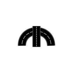 Road icon isolated on white background Royalty Free Vector