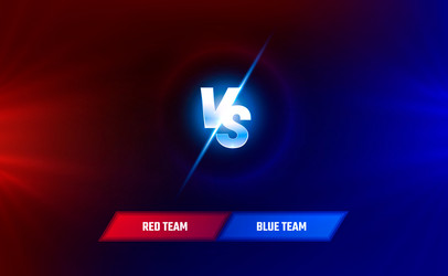 Versus game cover banner sport vs team concept Vector Image