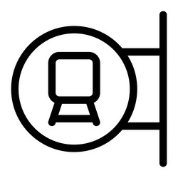 Sign indicating directions for train services Vector Image