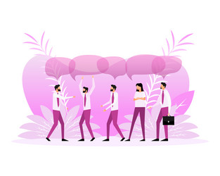 Cartoon communication positive community online Vector Image