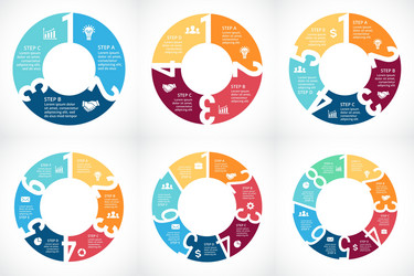 Logo numbers 1 2 3 4 5 6 7 8 9 company design Vector Image