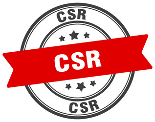 Csr stamp label on transparent background Vector Image