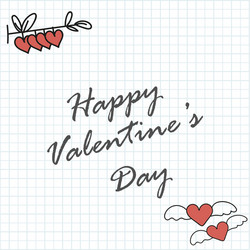 Handdrawn sketchy love letter with heart Vector Image