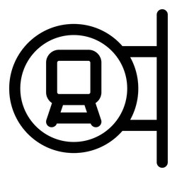 Sign indicating directions for train services Vector Image