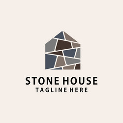 Architecture wall stones home colorful logo design