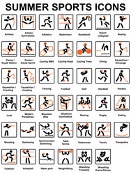 Summer Olympic Sports Icon Vector Images (over 980)