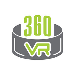 Virtual reality 360 icon on white background Vector Image