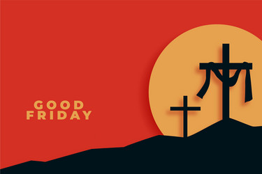 Traditional good friday background with sun Vector Image