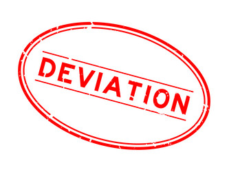 Grunge blue deviation word rubber seal stamp Vector Image