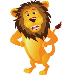 Lion cartoon roaring Royalty Free Vector Image