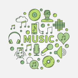 Abstract circular equalizer eq round audio Vector Image