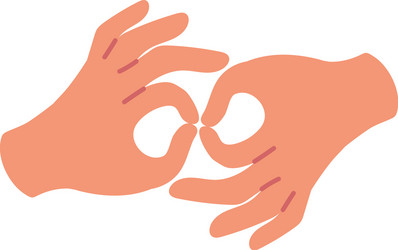 Isolated sign language with hands icon set Vector Image