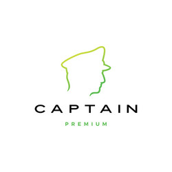 Captain head logo icon Royalty Free Vector Image