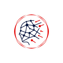 Human brain intelligence logo Royalty Free Vector Image