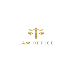Simple law logo design template Royalty Free Vector Image