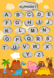 Alphabet letter d - dinosaur exercise Royalty Free Vector