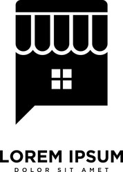 Chat shop design online shopping technology Vector Image