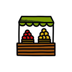 Vomiting doodle icon Royalty Free Vector Image