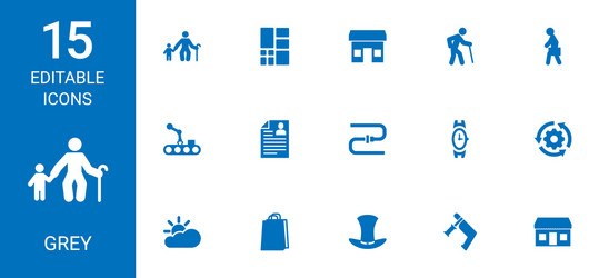 22 grey icons Royalty Free Vector Image - VectorStock