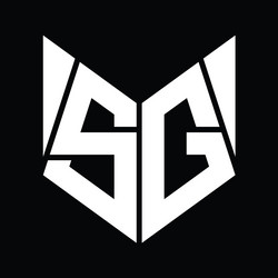 Sg logo monogram diamond abstract shape design Vector Image