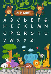 English Animals Zoo Alphabet Letter Vector Images (over 4,900)