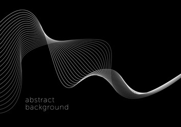 Grey wave line on white background abstract Vector Image