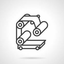Packing conveyor line icon Royalty Free Vector Image