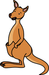 Emu australian fauna on withe background Vector Image